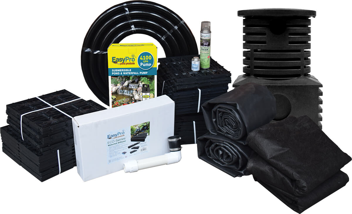 EasyPro Pro-Series™ Just-A-Falls Kit with 2’ Wide Waterfall Diffuser