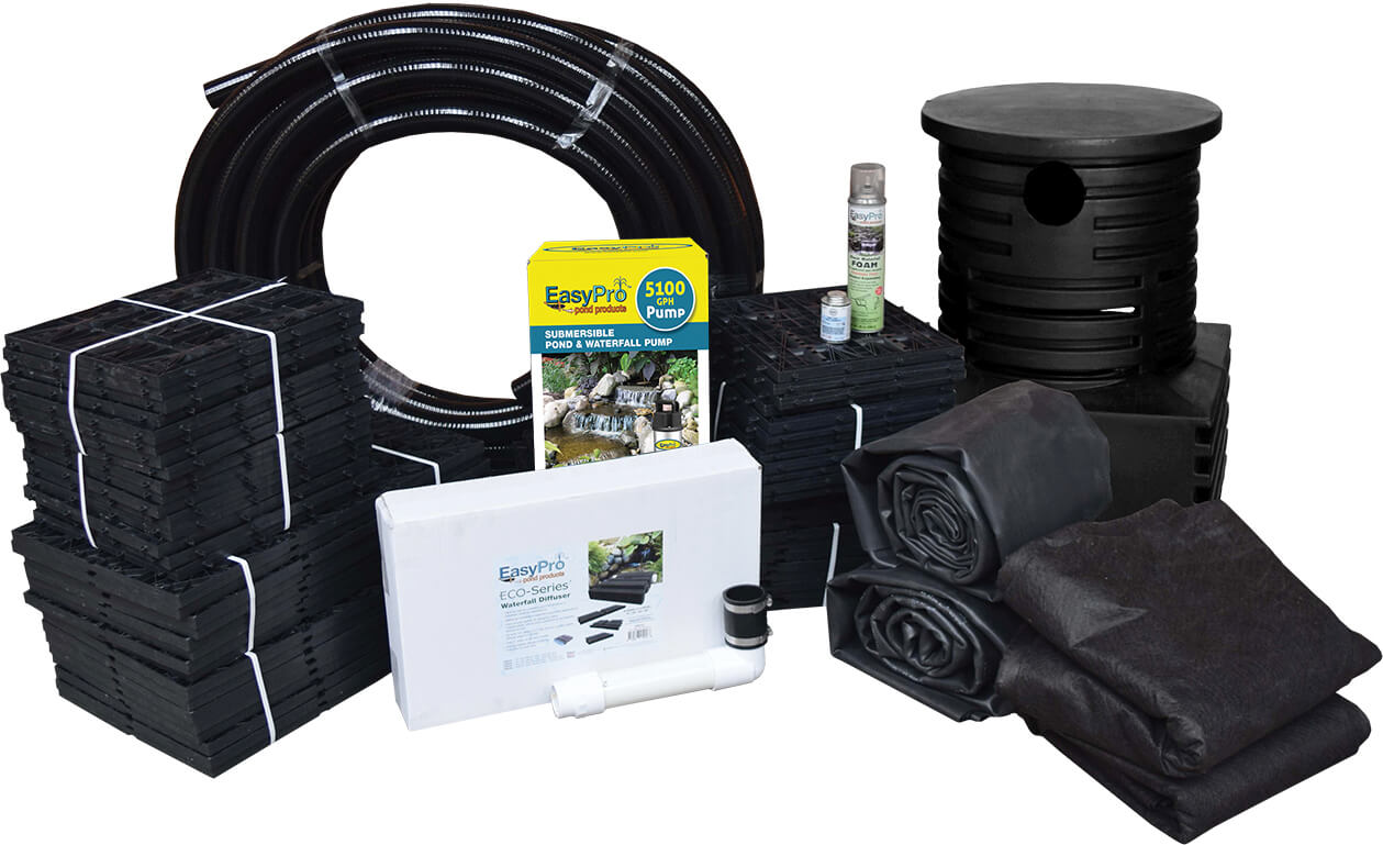 EasyPro Pro-Series™ Just-A-Falls Kit with 2’ Wide Waterfall Diffuser
