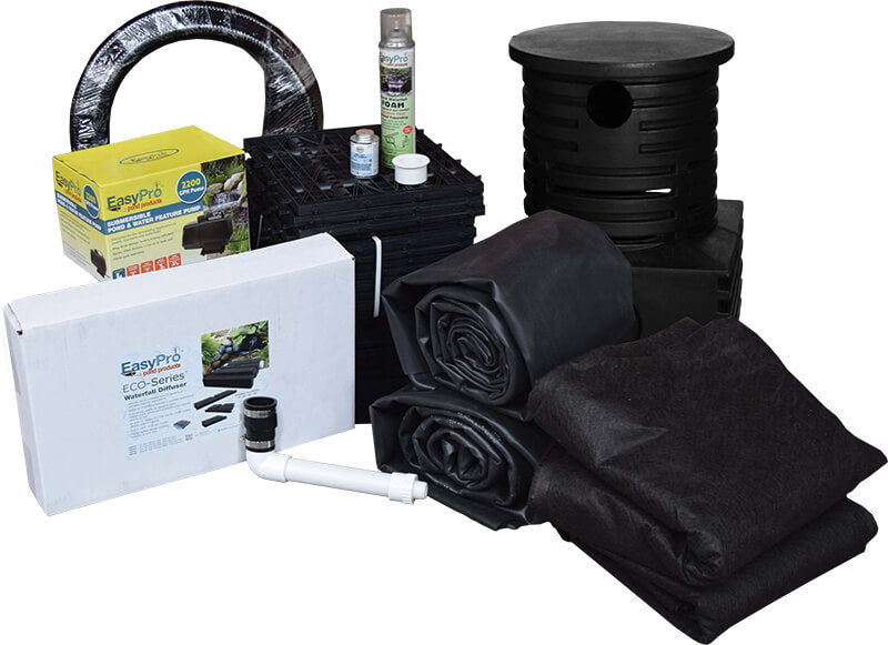 EasyPro Pro-Series™ Just-A-Falls Kit with 2’ Wide Waterfall Diffuser