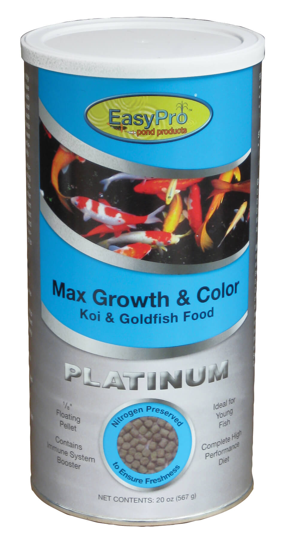 EasyPro Platinum Koi & Goldfish Food – Max Growth & Color – 20oz canis
