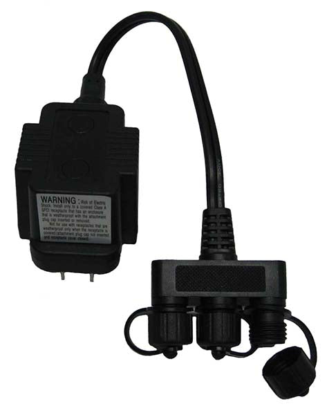 EasyPro 10 Watt Transformer – 120 volt to 12 volt – with 3 Way Splitte